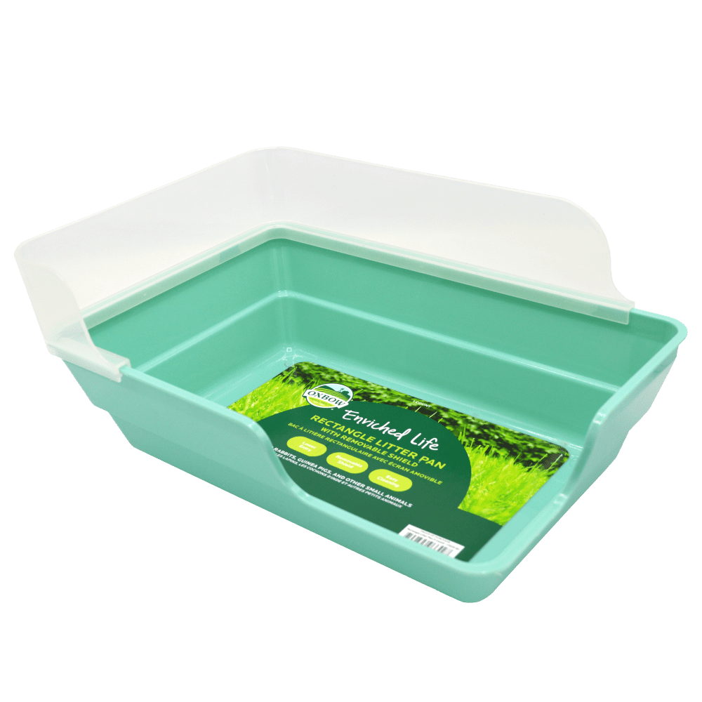 Oxbow Enriched Life Rectangle Litter Pan with Removable Shield ...