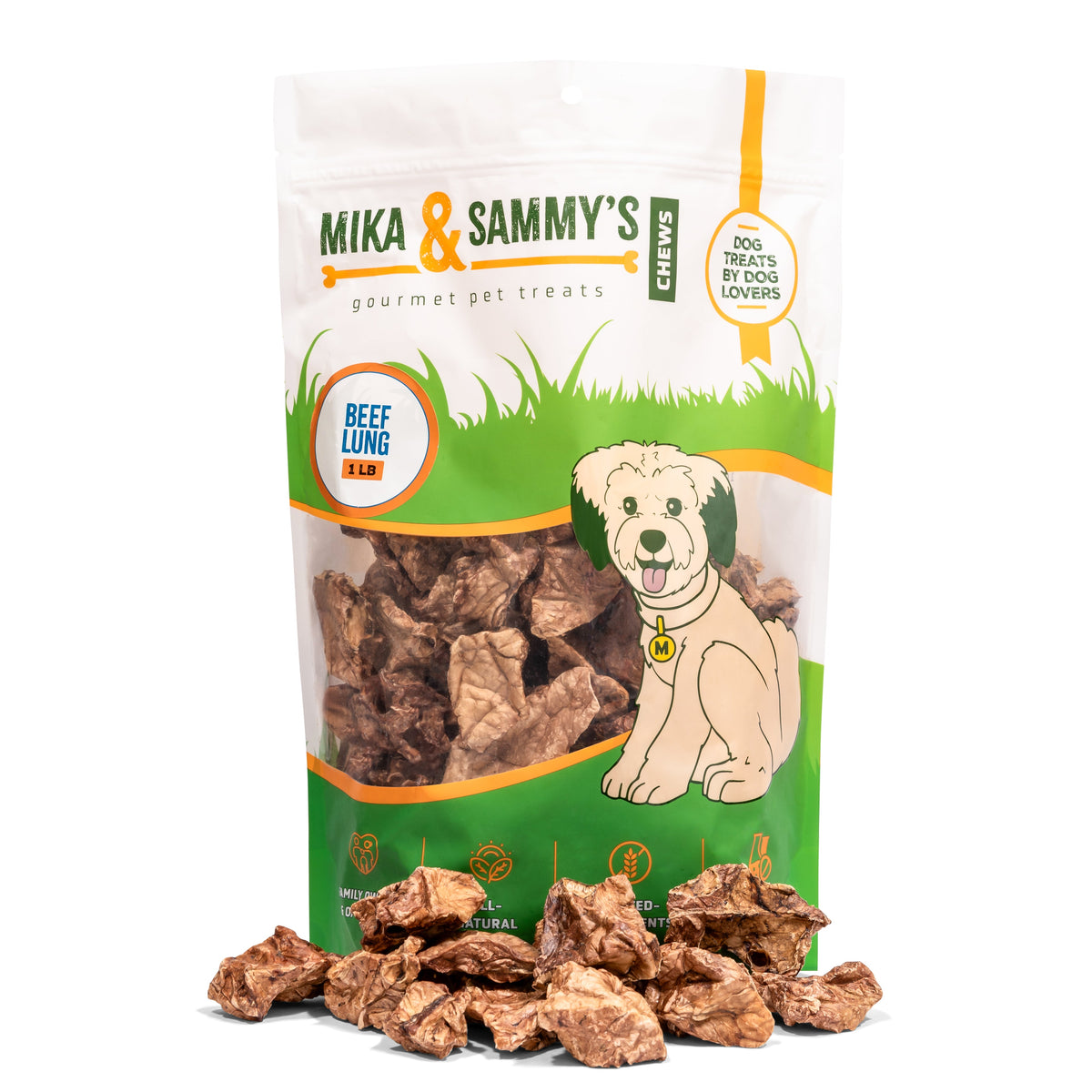 Mika & Sammy's Beef Lung Chunks 1LB Dog Treats - Pennington, NJ ...